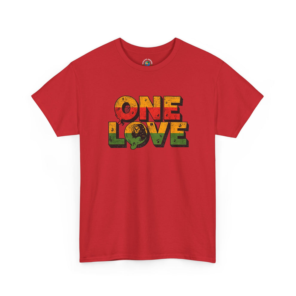 One Love T‑Shirt — Rasta Reggae Graphic Tee – Reggae-Shirts.com ...