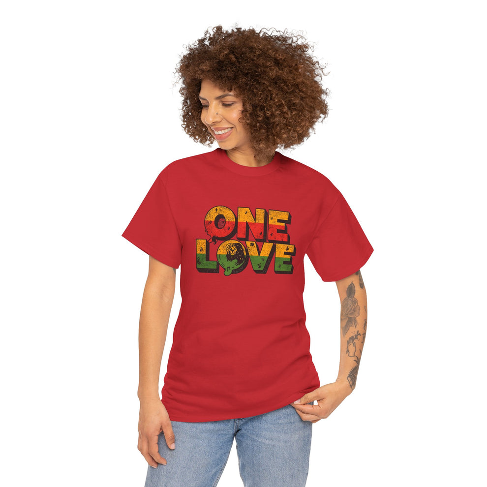 One Love T‑Shirt — Rasta Reggae Graphic Tee – Reggae-Shirts.com ...